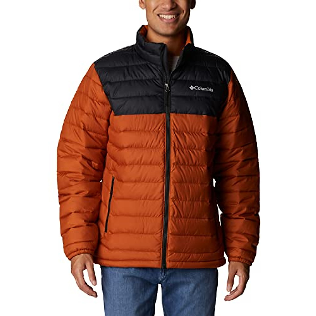 Columbia Men's Powder Lite Jacket, Warm Copper/Black, Medium