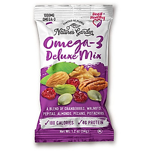 Nature's Garden Healthy Trail Mix Snack Packs – Mixed Nuts, Heart Healthy Nuts, Omega-3 Rich, Cranberries, Pumpkin Seeds, Perfect For The Entire Family – 28.8 Oz Bag (24 Individual Servings)