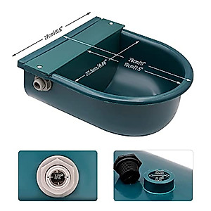 MINYULUA Automatic Heated Dog Water Bowl Large Capacity Livestock Waterer Outdoor Pet Thermal-Bowl Drinking Bowl for Dogs Horse Cattle Cow Goat Pig Animal