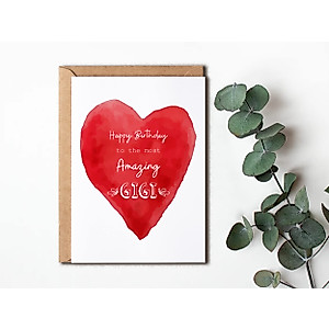 Happy Birthday To The Most Amazing Gigi - Happy Birthday Gigi Card - Luxury Gigi Birthday Card - Best Gigi Birthday Card 5x7''