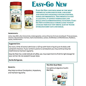 Vitality Science Easy-Go Supplement for Cats and Dogs | Supports Normal Bowel Function | Relieves Constipation | Promotes Healthy Digestive System | Easy to Digest | 100% Natural & Additive Free (50g)