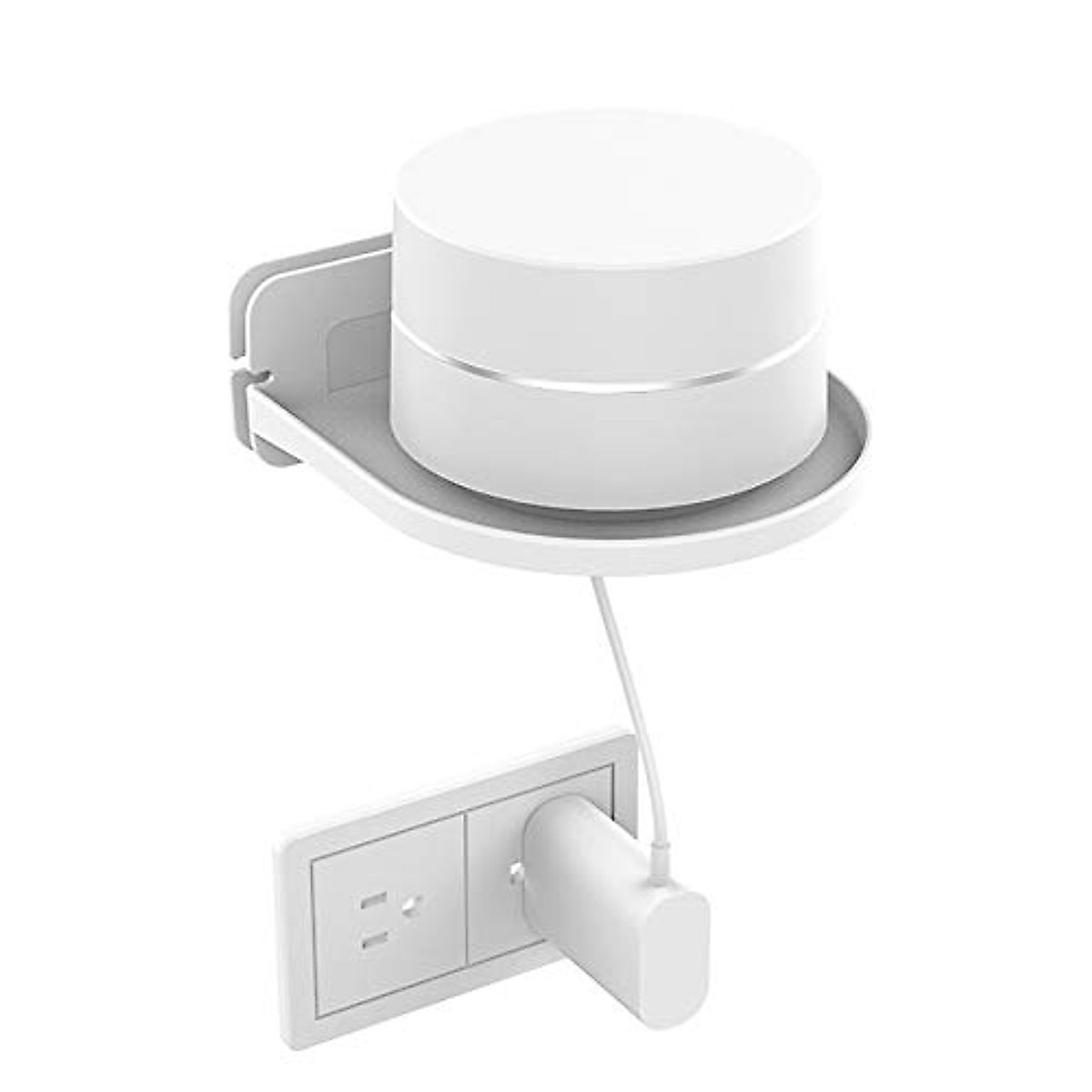 Wall Mount Holder for Google WiFi,Router Stand for Google Nest WiFi Router for Home Mesh WiFi System Support for Tenda Nova Linksys Velop TP-Link D-Link (White)