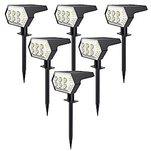 oditton Solar Spotlight, Solar Light, Solar Fence Light, Solar Garden Light, IP65 Waterproof, 4 Modes, 2-in-1, Outdoor for Garden, Patio, Pathway, Fence, Yard