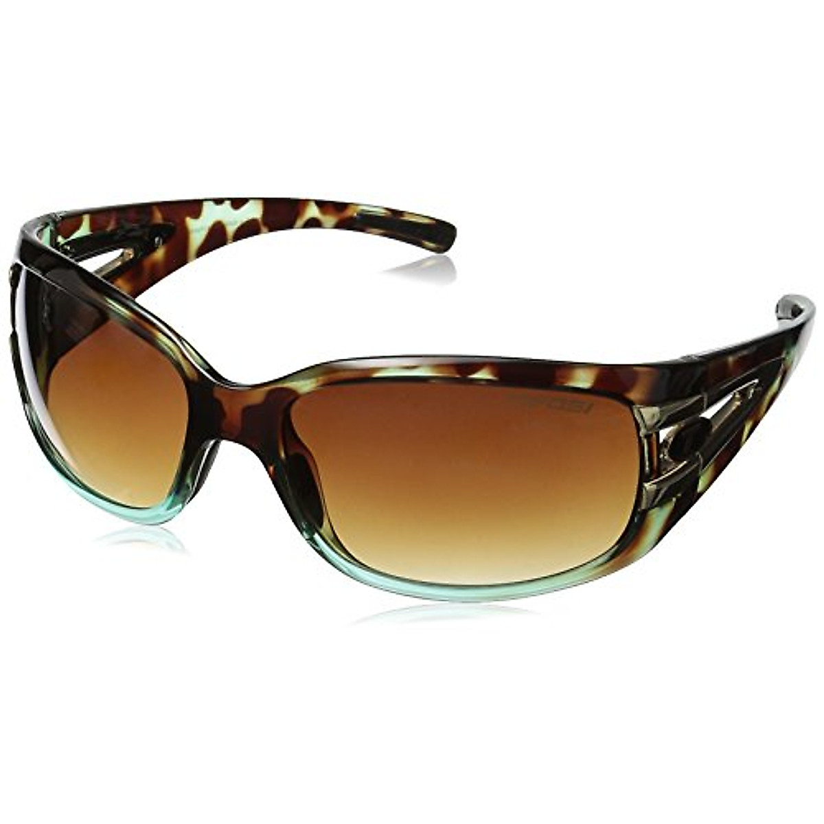 Tifosi Women's Lust Wrap Sunglasses, Blue Tortoise, 134 mm