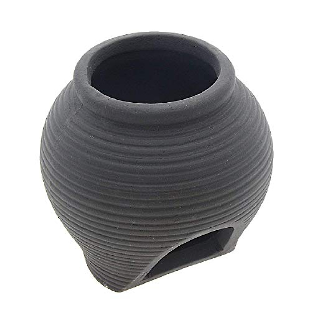 Saim Ceramic Jar Aquarium Decorations Fish Tank Cichlid Cave Breeding Cones Cave for Betta Fish Amano Shrimp Cichlid Bonsai to Play, Hide and Rest - Black