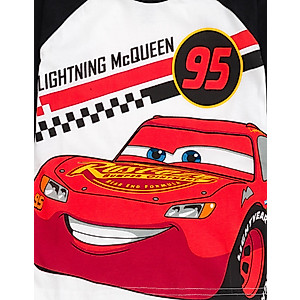 Disney Pixar Cars Lightning McQueen Tow Mater Toddler Boys 2 Pack Long Sleeve T-Shirts White/Gray 3T