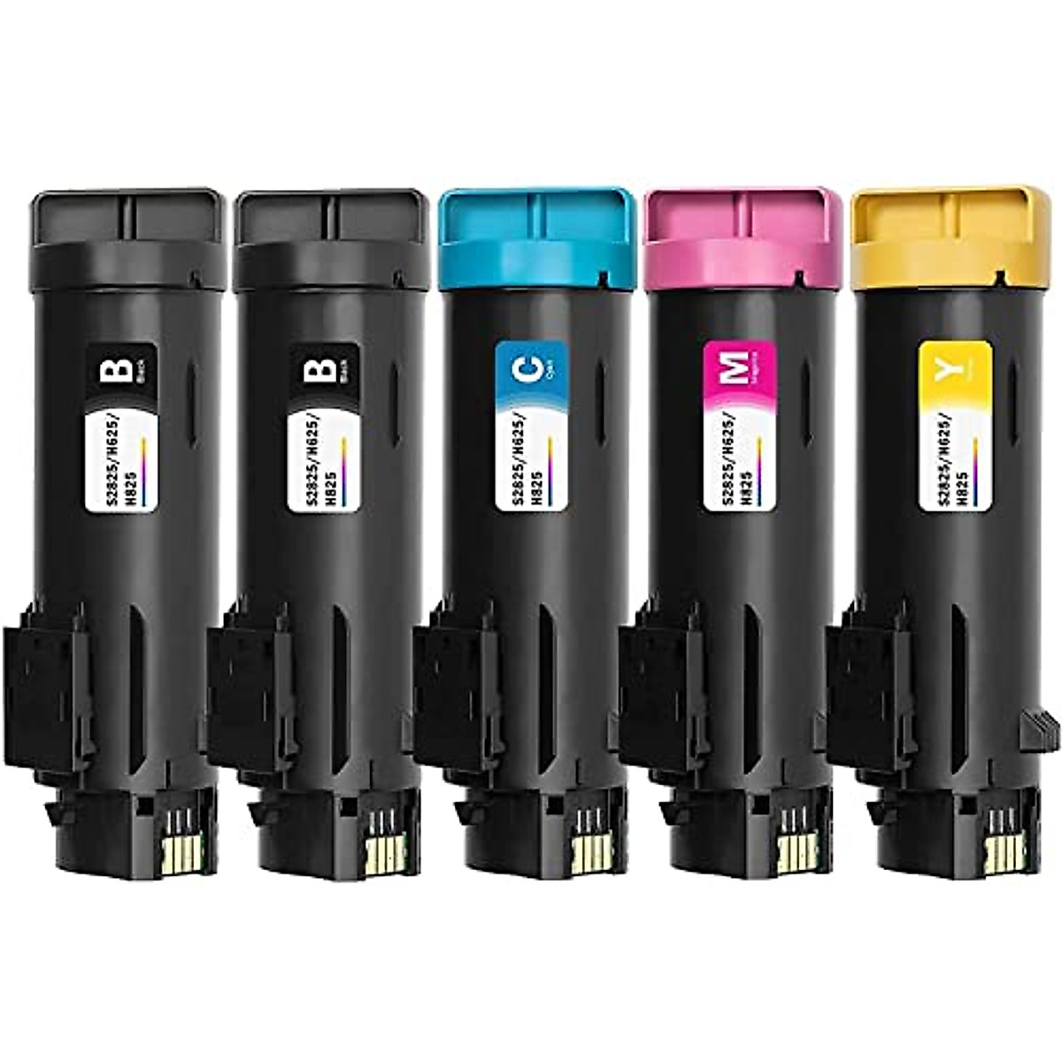 Ledes Compatible Toner Cartridge Replacement for Dell 2825 H625 H825 S2825 for H625CDW H825CDW S2825CDN High Yield (2 Black, 1 Cyan, 1 Magenta, 1Yellow, 5-Pack)
