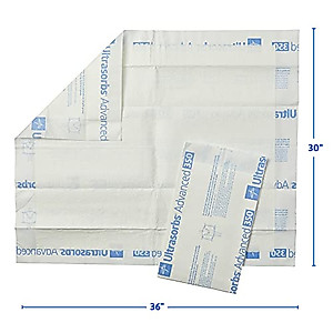 Medline Extrasorbs Extra Strong Disposable Underpads, Super Absorbent Dry Pads, 30 x 36, Case of 70