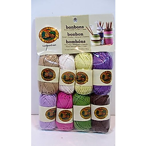Lion Brand Yarn Bonbons Yarn, Nature 8 x 28 yd/26 m