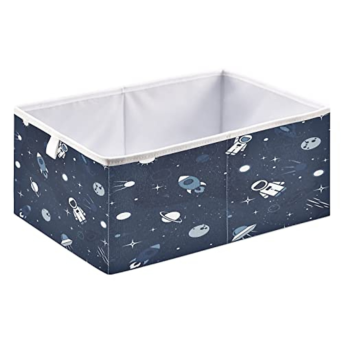 Kigai Cartoon Astronaut Cube Storage Bins - 11x11x11 In Large Foldable Storage Basket Fabric Storage Baskes Organizer for Toys, Books, Shelves, Closet, Home Decor