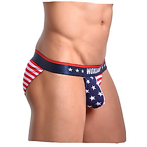 Evankin Mens's Briefs,Soft Sexy Underwear USA American Flag Boxers Briefs(28,L)