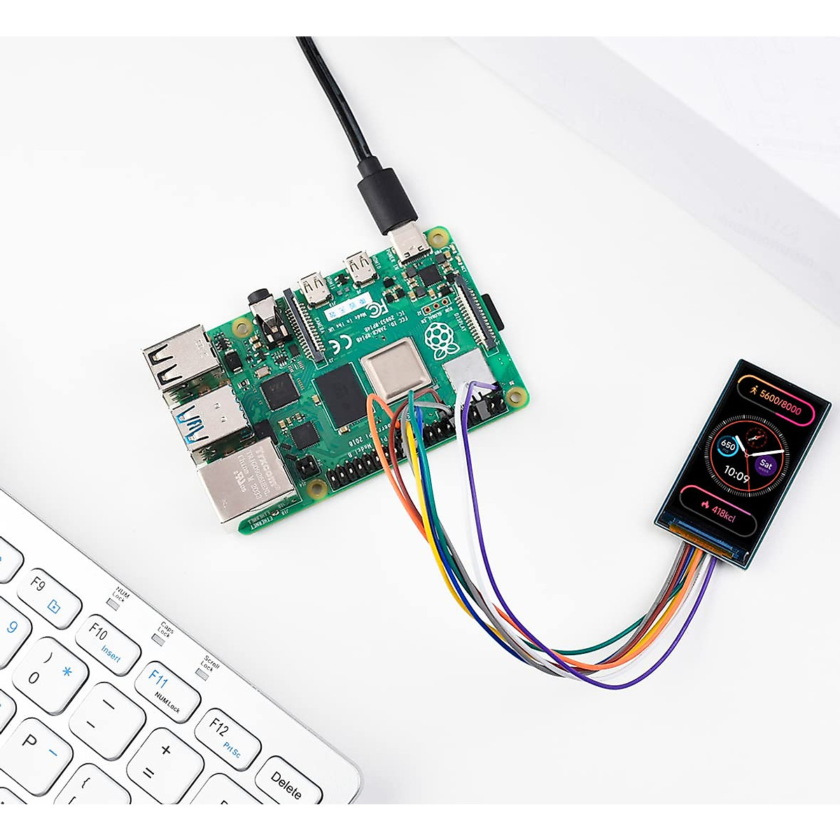 1.9inch LCD Display Module, 170x320 Resolution 262K Colorful IPS Screen Display, SPI Interface, Built-in ST7789V2 Chip, for Raspberry Pi 4B/3B+/3B/2B/Zero/Zero W/Zero 2W/WH,for Arduino, STM32, etc