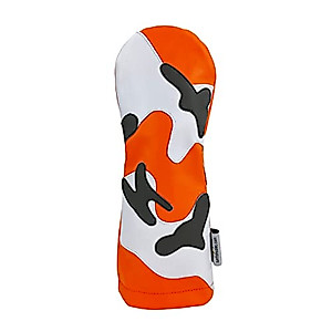 Orange Camo Sunfish Leather Golf Club Headcover 5 PC Set