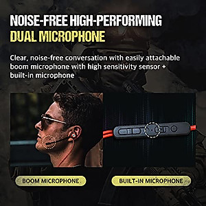 SOUND PANDA SPE-G9 Plus+ Gaming Earbuds Triple Driver 3.5mm with Dual Microphone | Wired Earbuds with 1.5m Cable | for PC, Mobile, Xbox, PS5, PS4, Switch | in-Ear Gaming Headset (Red)