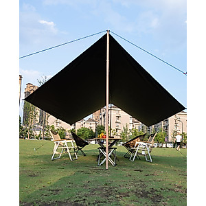 iClimb Waterproof Sun Shield Tarp UPF 50+ for Tent Hammock Camping Backyard Party (Tarp 14'4" × 9'6")