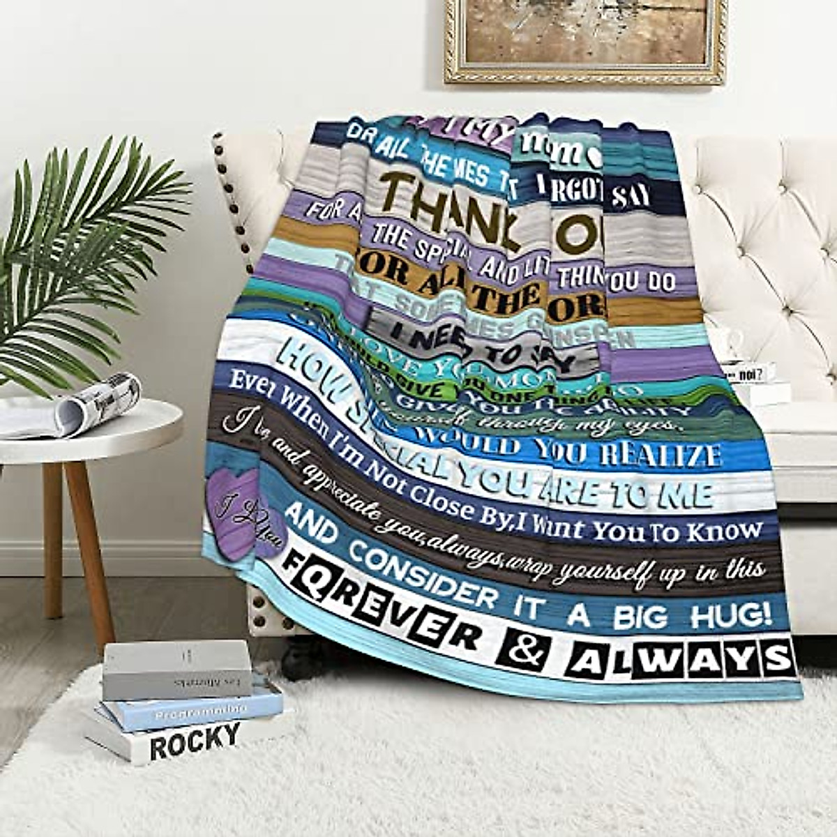 Worktisky Mothers Day Idea Gifts for Mom from Daughter Son, Best Mom Gifts, Funny Mothers Day Idea Gifts, Mom Gifts from Daughters, Birthday Gifts for Mom, Mom Blankets from Daughter 60"x50"