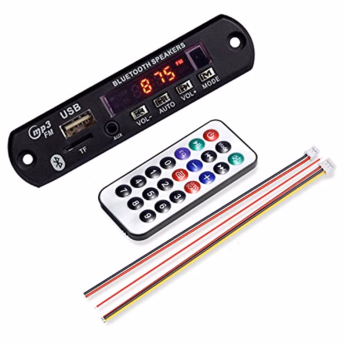 Bluetooth MP3 Decoding Board, Golden^Li 12V Wireless Bluetooth Audio Remote Module Support TF SD Card/ USB / FM Radio for Speaker or Other Appliances