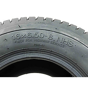 Set of 2 16x6.50-8 16-6.50-8 Turf Tires 4 Ply Tubeless Garden Tractor Lawn mower