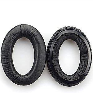 PXC350 Earpads Replacement PXC450 Protein Leather Ear Pad Cushions Repair Parts Compatible with Sennheiser PXC350 PXC450 PC350 HD380 HD380PRO HME95 HMEC250 Headphones (Black)