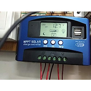 SUNYIMA 60A MPPT Solar Charge Controller with LCD Display Dual USB Multiple Load Control Modes,New Mppt Technical Maximum Charging Current (60A)