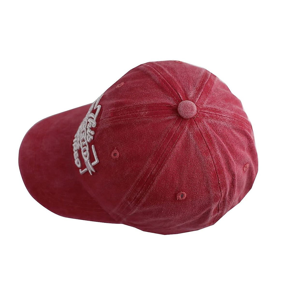 Funny Retirement Gifts for Men and Women, This Legend Has Retired Baseball Cap, Adjustable Embroidered Vintage Cotton Denim Hats for Dad, Mom, Grandma, Grandpa 3DRed