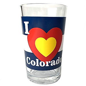 PAYKOC IMPORTS I Heart Colorado Flag Super Double Shot Glass 2.6oz Souvenir
