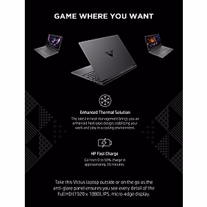 HP Victus 15 Gaming Laptop, NVIDIA GeForce RTX 3050 Ti, 12th Gen Intel Core i5, 8 GB RAM, 512 GB SSD, Full HD IPS Display, Windows 11 Home, Backlit Keyboard, Enhanced Thermals (15-fa0010nr, 2022)