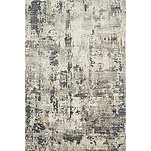 Loloi Cascade Collection Abstract Area Rug, 2'-7" x 12'-0", Ivory/Natural