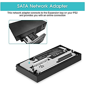 SATA Interface Network Adaptor, HDD Hard Disk Adapter, for PS2 Game Console, with 8MB FMCB V1.966 Memory Card, Supports up to 2TB SATA HDDs