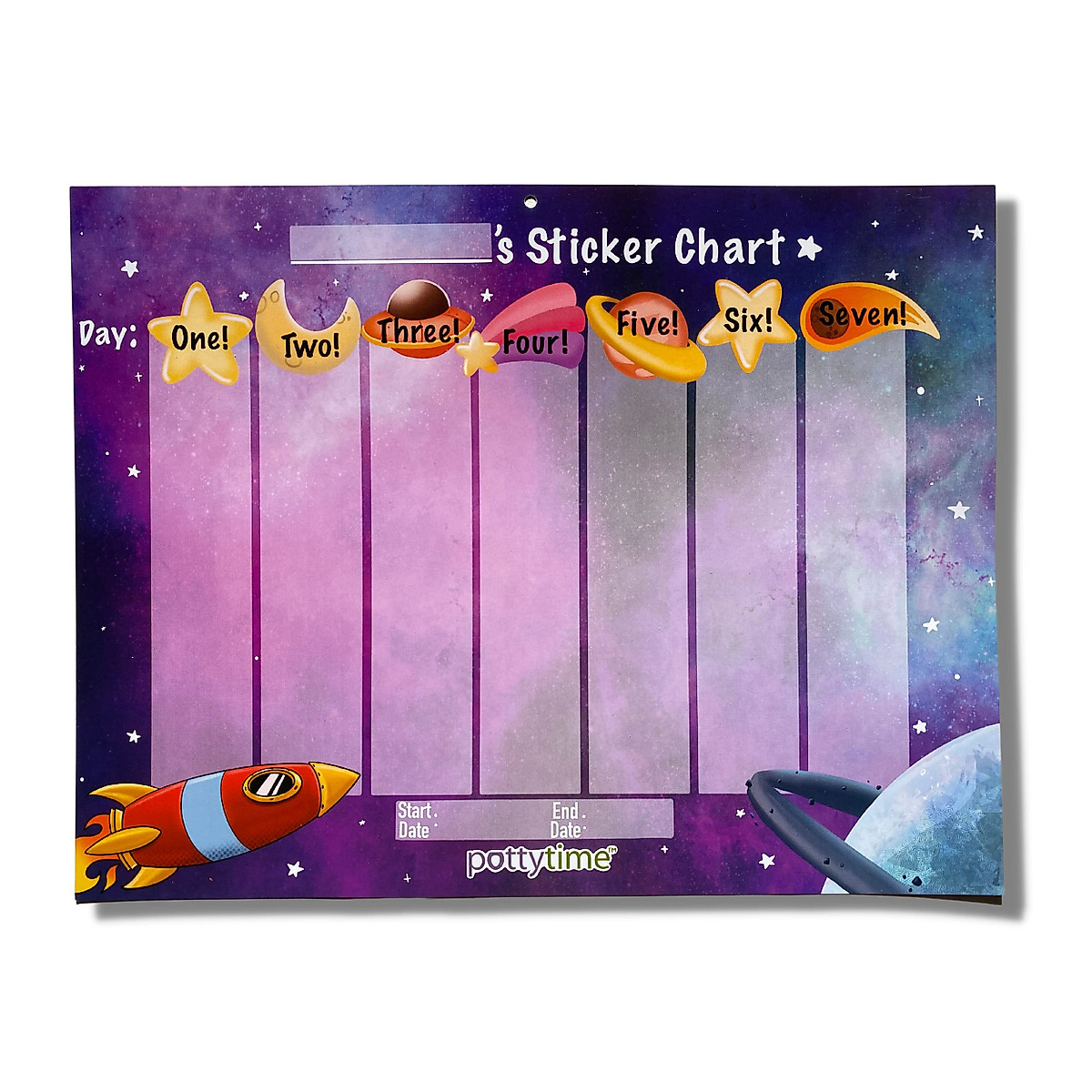 Potty Time:The Original Potty Watch|Water Resistant,Toilet Training Aid,Warranty(30|60|90 Min Auto Timers w/Music & Flashing Lights for Fun & Gentle Reminders)Purple, Space Sticker Chart & Battery Kit