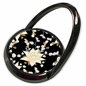3dRose Pretty Mustard Yellow and Creamy White Fall Floral Pattern - Phone Rings (phr-370199-1)