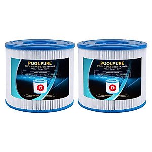 POOLPURE Summer Escapes Replacement Pool & Spa Filter for Type D, Summer Waves P57100102, P57000104, 2 Pack
