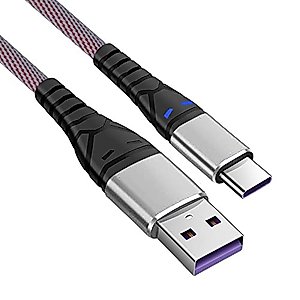 BGNTBUK C Type Charging Cable 10ft Fast Charging 1m Braided Rope Data Cable Mobile Phone Color Fast Charging Line Soft Flash Charging Cable Suitable for Type C Led Charging Cable 6ft