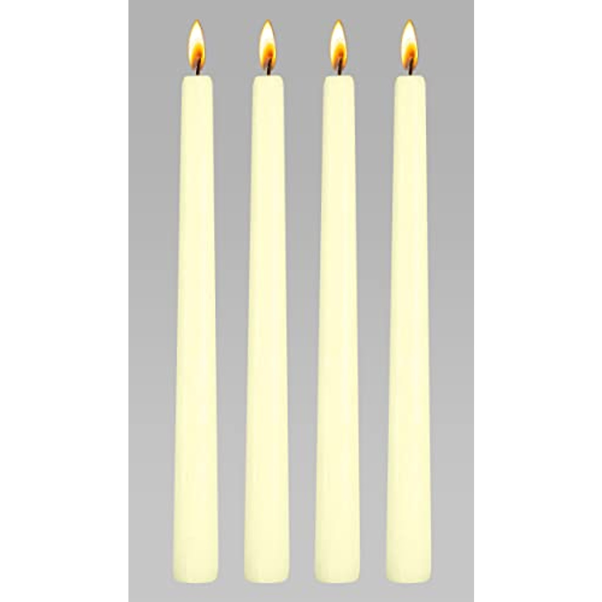Ner Mitzvah White Beeswax Passover Seder Candles - 8 Hour Burn Time - Tall Beeswax Candles - Pack of 4 Bee Wax Taper Candles