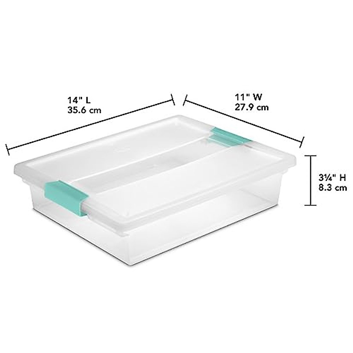 Sterilite Large Clear Plastic Stackable Storage Container Bin Box Tote with Clear Latching Lid Organizing Solution for Home & Classroom, 30 Pack