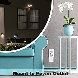 Outlet Mount for Ring Bridge, No Drilling and Speace Saving Wall Mount Holder with Short Cable for Ring Smart Lighting Bridge (1 Pack)