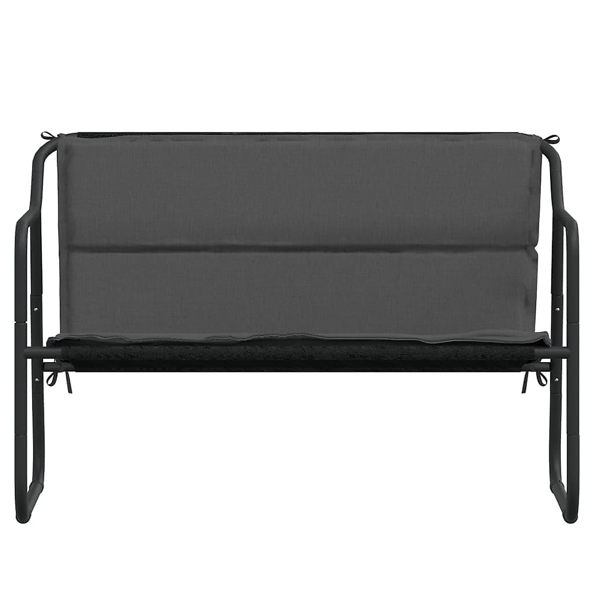 Patio Benches 2-Seater Patio Bench with Cushion Anthracite Steel,2Seater Outdoor Patio Bench with Comfortable Cushions and UVResistant Textilene for Gardens and Terraces Outdoor Furniture & Accessorie