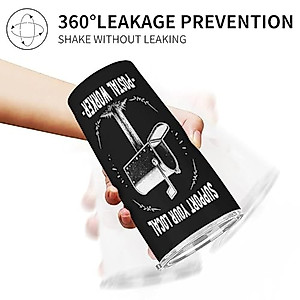 Support Your Local Postal Worker 1 20 OZ Stainless Steel Tumbler Travel Car Coffee Mug with Straw Lid Cleaning Brush Coffee Tumbler Mug for Women Men