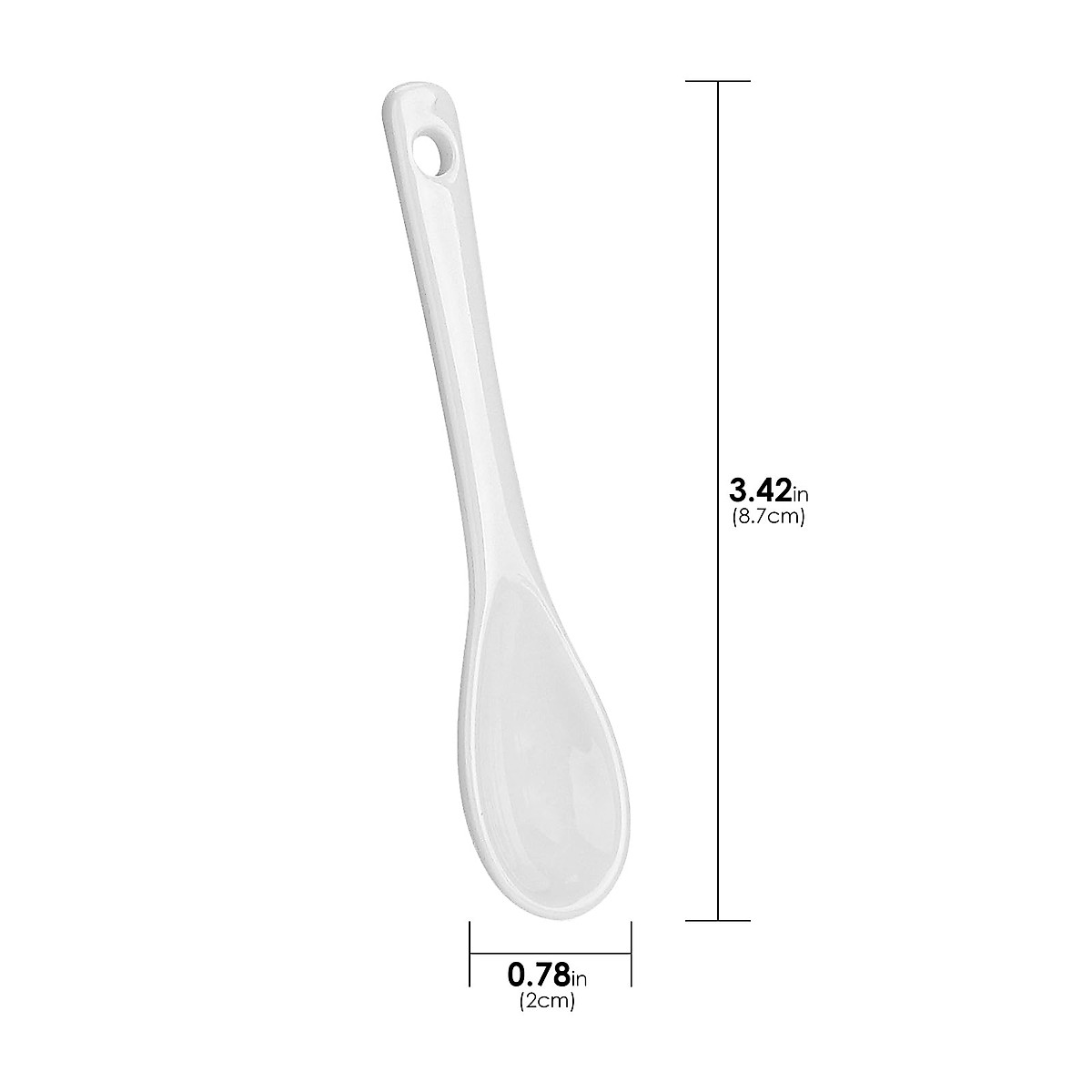 JANKOW Small Ceramic Spoon, Demitasse Espresso Spoons, Small Ceramic Spoon, Ice Cream Spoon for Sugar, Tea, Ice Cream.