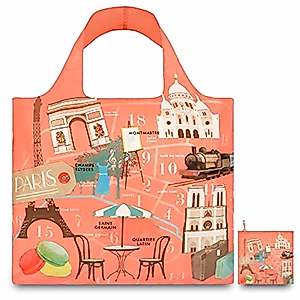 LOQI Urban Paris Reusable Shopping Bag, Multicolored