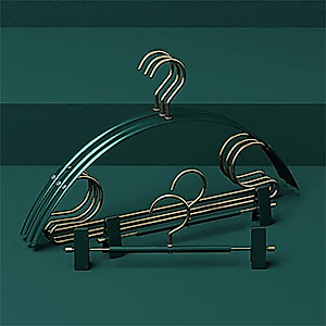 WODMB 5pcs No Shoulder Clothes Hanger Aluminum Alloy Clothing Space Saving Storage Rack Coat Pants Drying Rack (Color : Gray)