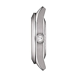 Tissot Men's Gentleman Auto Swiss Automatic Dress Watch with Stainless Steel Strap, Grey, 21 (Model: T1274071109101)