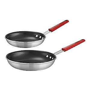 Tramontina Set of 2 Silvertone Aluminum Frying Pans (8 and 10 in.)