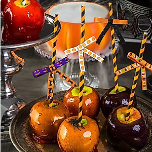 3/8" Halloween Ribbon for Gift Wrapping (10rolls, 50yds), Orange Ribbons for Crafts Wreaths with Spider Web Pumpkin Bat, Ribbon for Hair Bows Halloween Party Home Decor