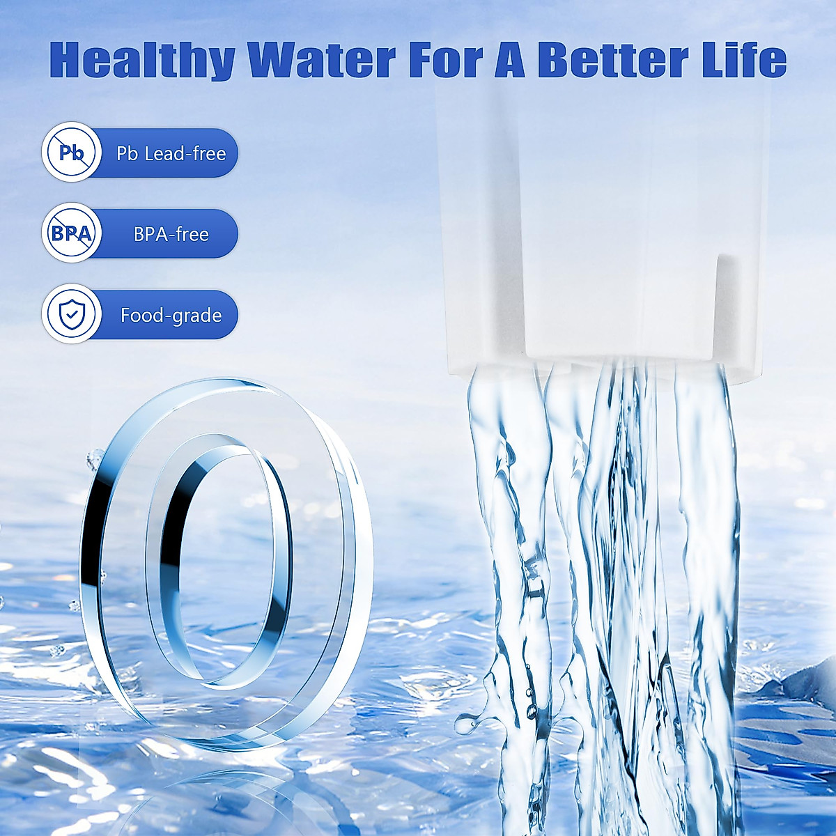 NUTTUTO Water Filter Replacements for Brita Dispensers,Fits Brita Water Pitcher, Compatible with Brita Water Pitcher For Classic 35557, OB03，Mavea 107007, 35557，Pack of 3