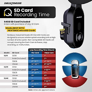 Nextbase 32GB U3 Micro SD Memory Card - with Adapter - Compatible with Nextbase in-Car Dash Cams Series 1 and 2
