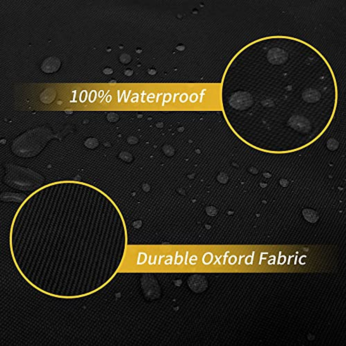 Waterproof Outdoor TV Cover for 46-48 inch TV with Bottom Cover, Thick Fabric, Dustproof and Weatherproof TV Cover with Remote Control Pocket, Black