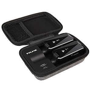 NUX B-5RC Wireless Guitar System with Charging Case - Auto Match, Mute Function, 2.4GHz Transmitter and Receiver for Guitars with Active/Passive Pickups (Black)