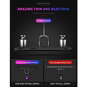 Samsung Note 9 Phone Case, Galaxy Note 9 Case with 3D PET Screen Protector, Androgate Military-Grade Ring Holder Kickstand Car Mount 15ft Drop Tested Shockproof Cover Case for Galaxy Note 9, Black