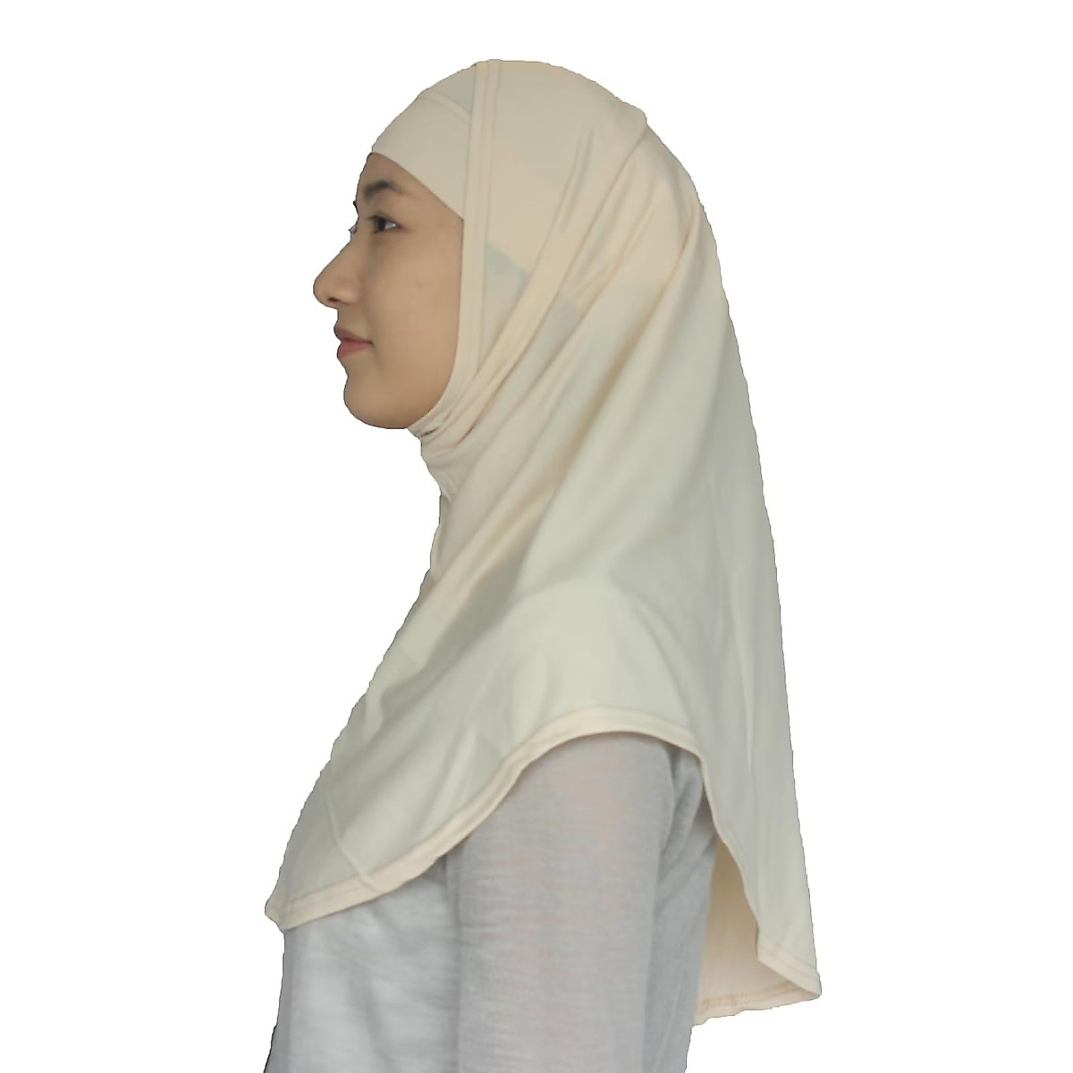 Modest Beauty Chiffon Hijabs Scarf Muslim Headscarf Turban with Tie-back Undercap